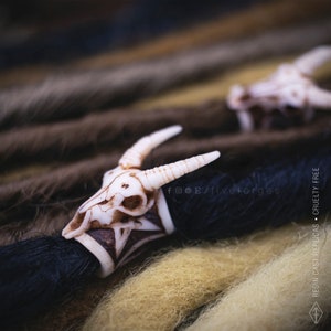 Goat Skull Bead for Dreadlocks Hair Braiding and Beard, Resin Replica ...