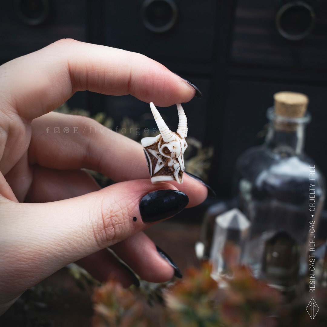 Goat Skull Bead for Dreadlocks Hair Braiding and Beard, Resin Replica ...