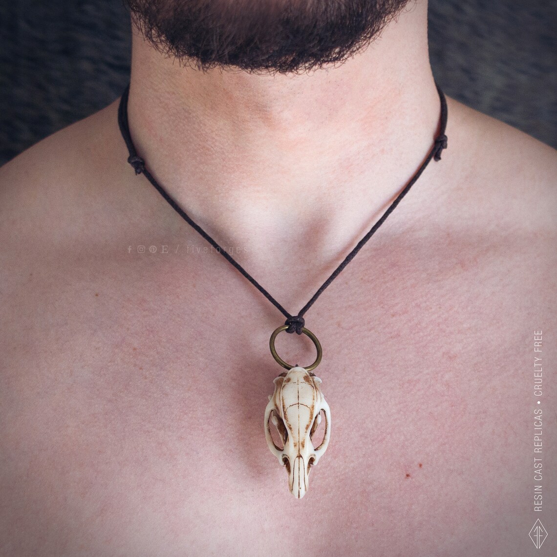 Rat Skull Necklace With Moving Jaw Resin Replica Hand - Etsy