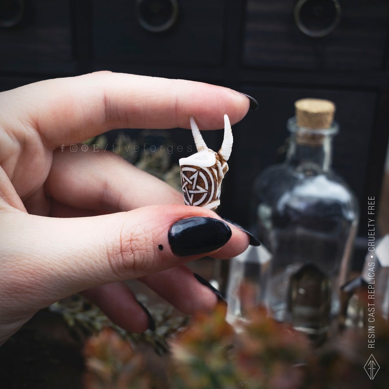 Goat Skull Bead for Dreadlocks Hair Braiding and Beard, Resin Replica ...
