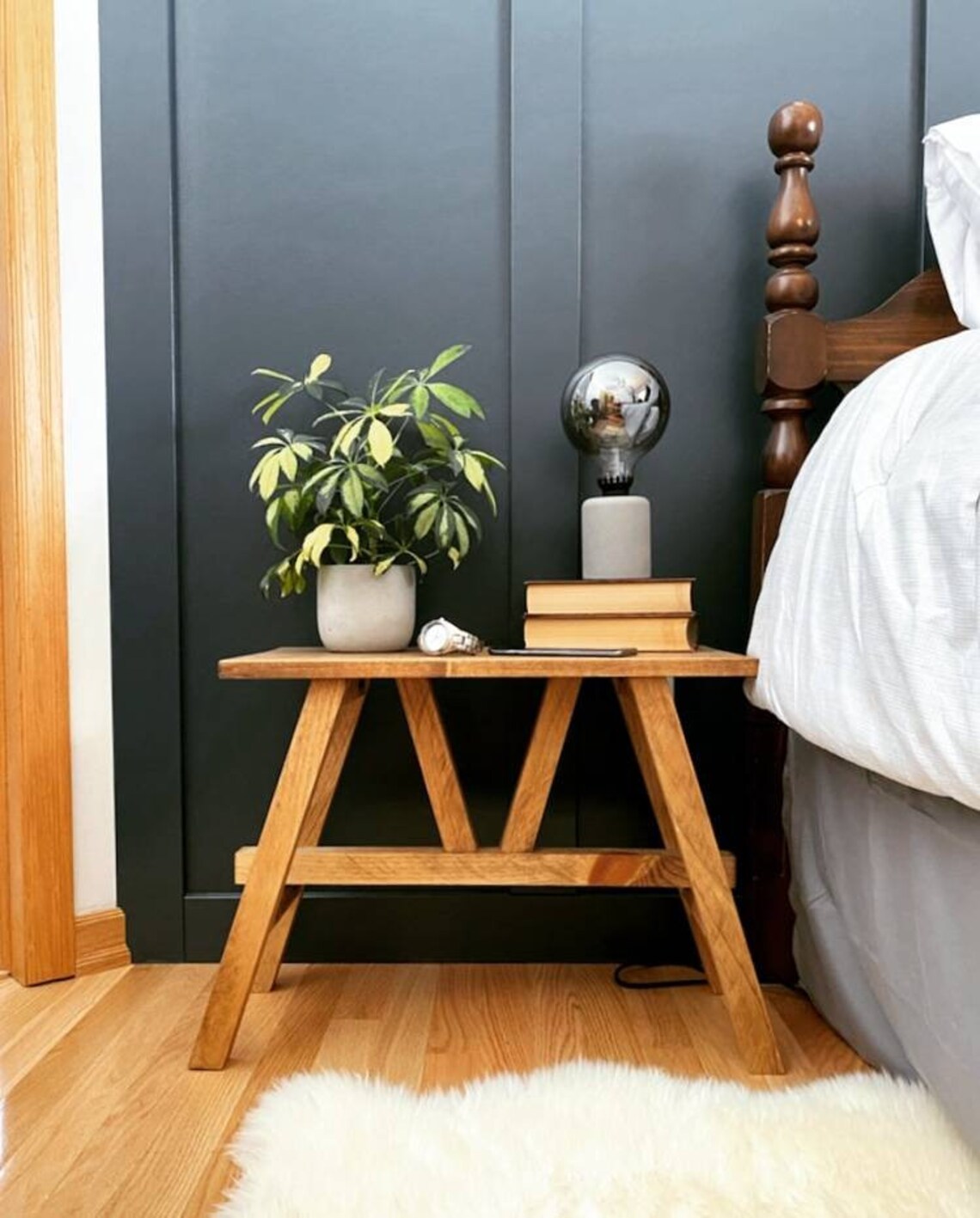 Nordic Farmhouse Narrow Half-bench | Rustic Furniture | Vintage ...