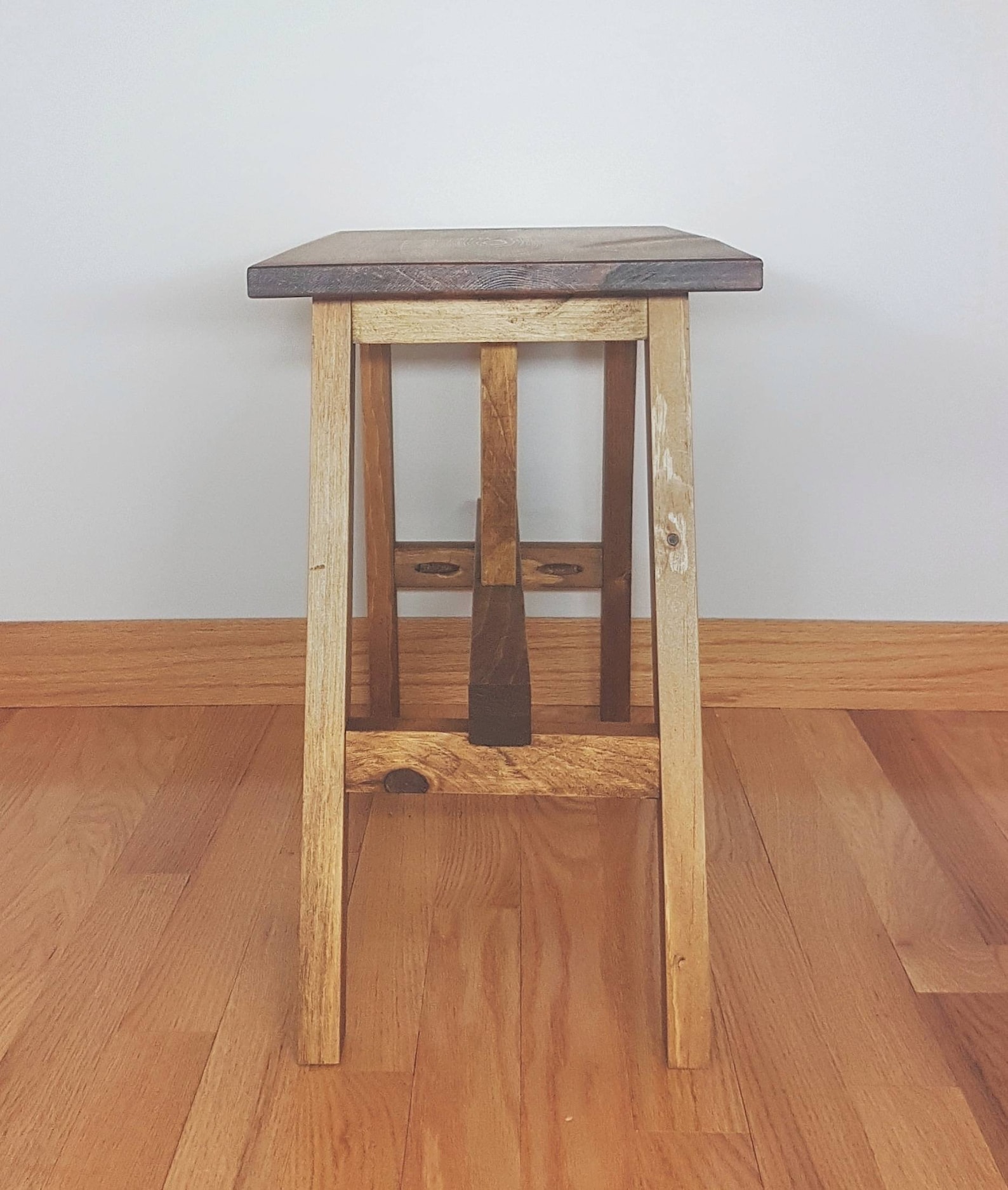 Nordic Farmhouse Narrow Half-bench | Rustic Furniture | Vintage ...