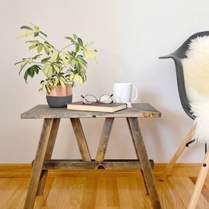 Nordic Farmhouse Narrow Half-bench | Rustic Furniture | Vintage ...