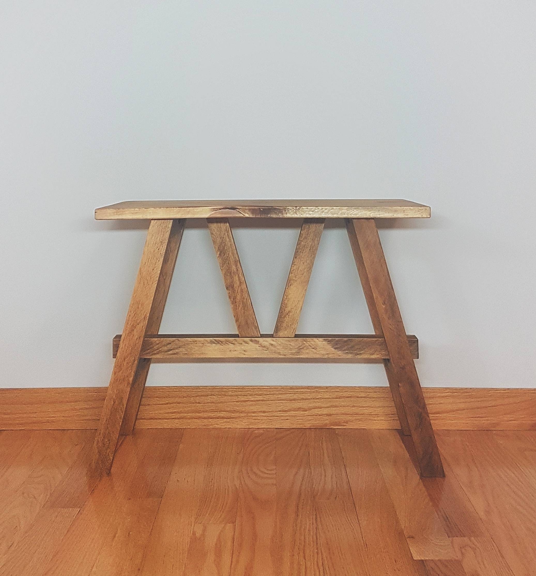 Nordic Farmhouse Narrow Half-bench | Rustic Furniture | Vintage ...