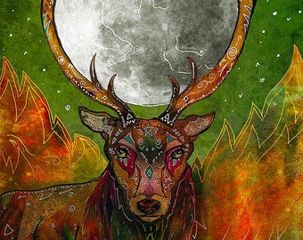 Wiccan Horned God Digital Art 4k - Etsy