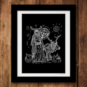 The NOAIDI, Sami Shaman and Reindeer, Art Print - Etsy