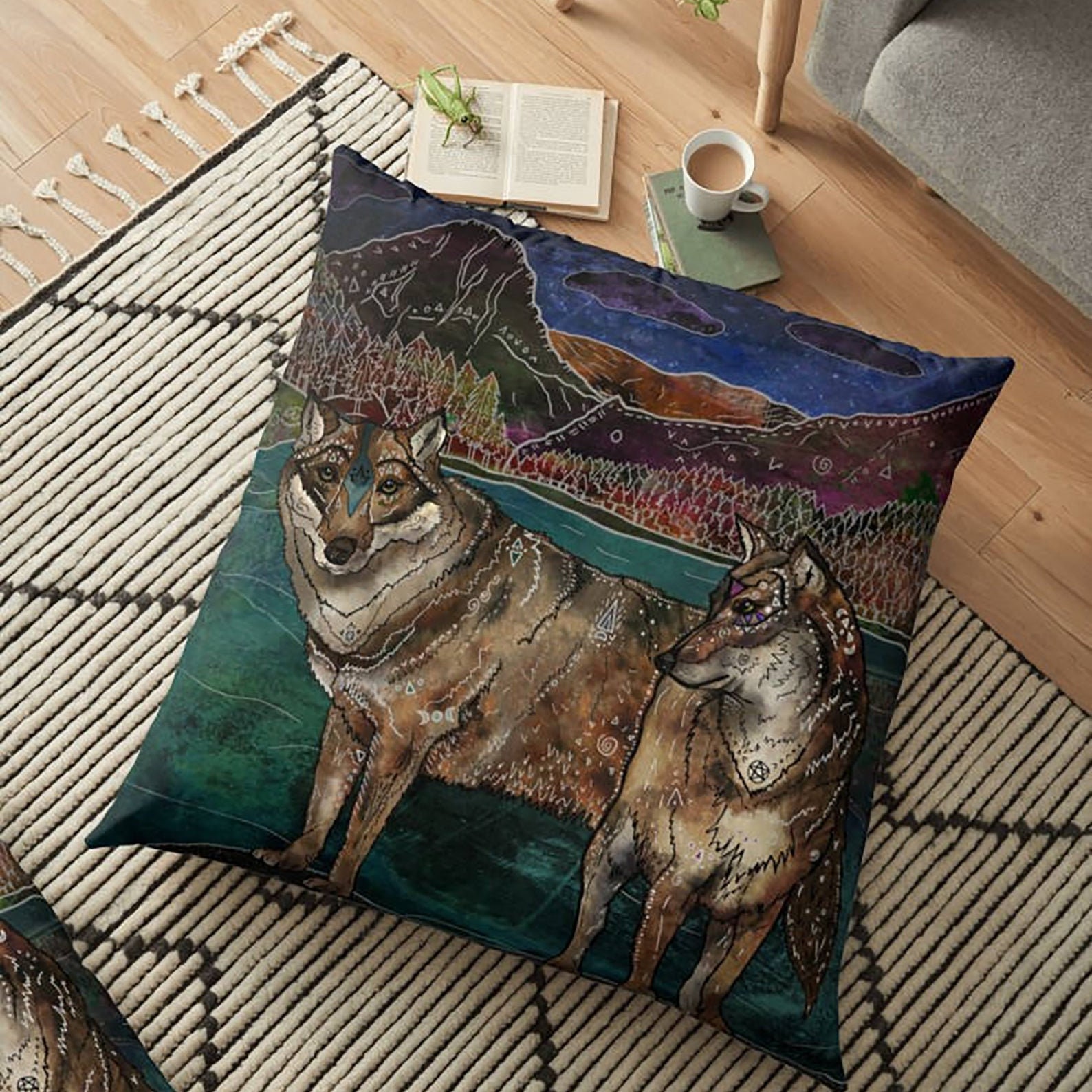 WOLF LOVE Wolf Throw Pillow Wolf Home Decor | Etsy