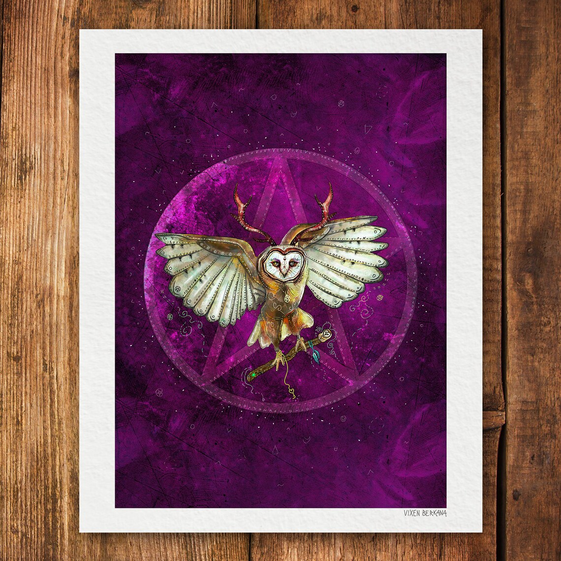 MAGIC TRAVELER Barn Owl Art Print Witch Wall Art - Etsy