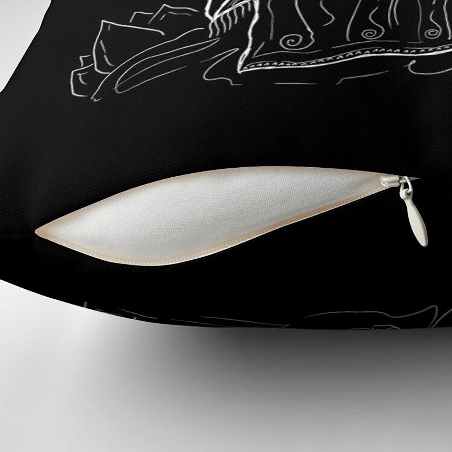 The NOAIDI Throw Pillow Sami Shaman and Reindeer Nordic - Etsy