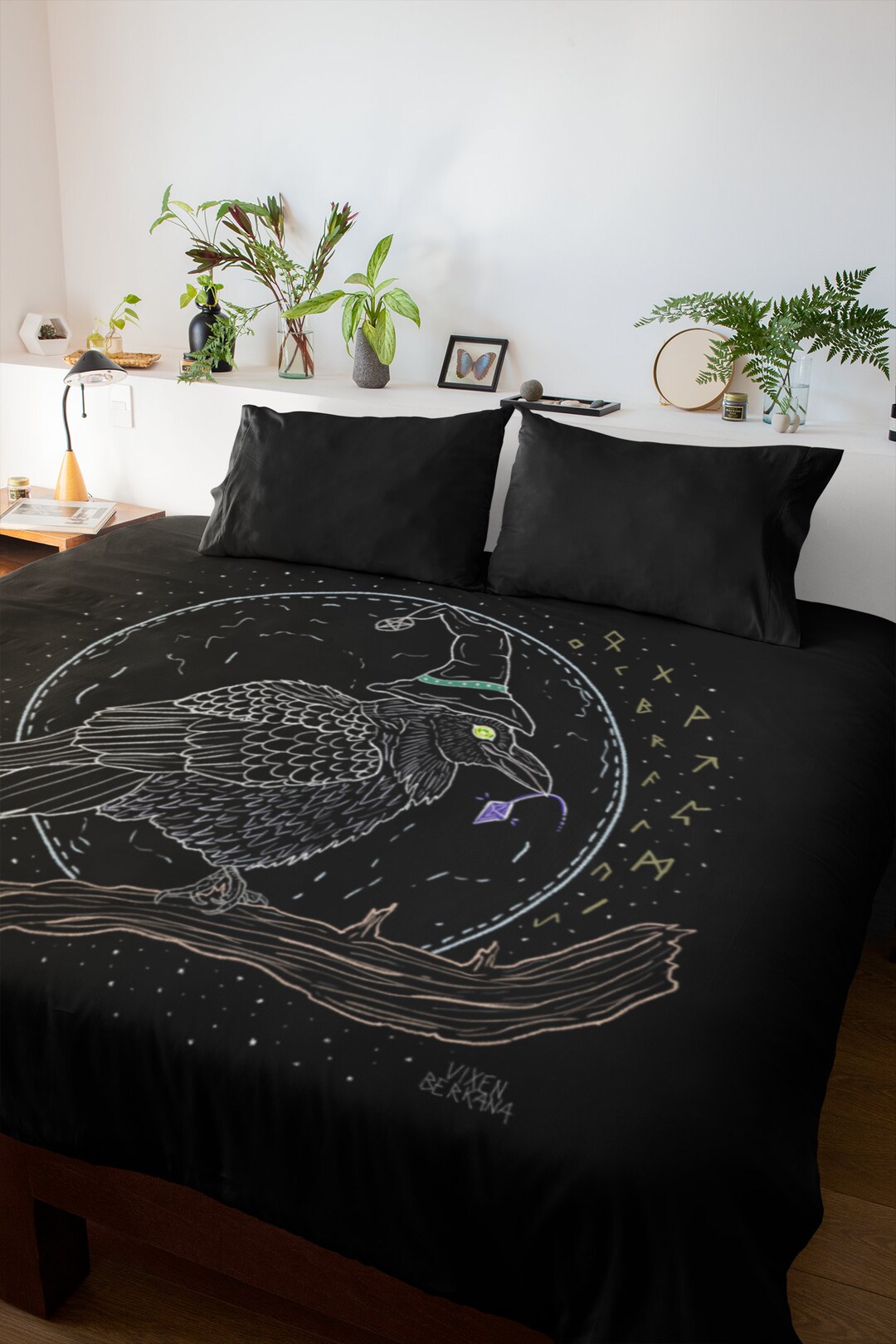 RAVEN NIGHT Raven Duvet Cover Comforter Goth Bedroom Decor - Etsy