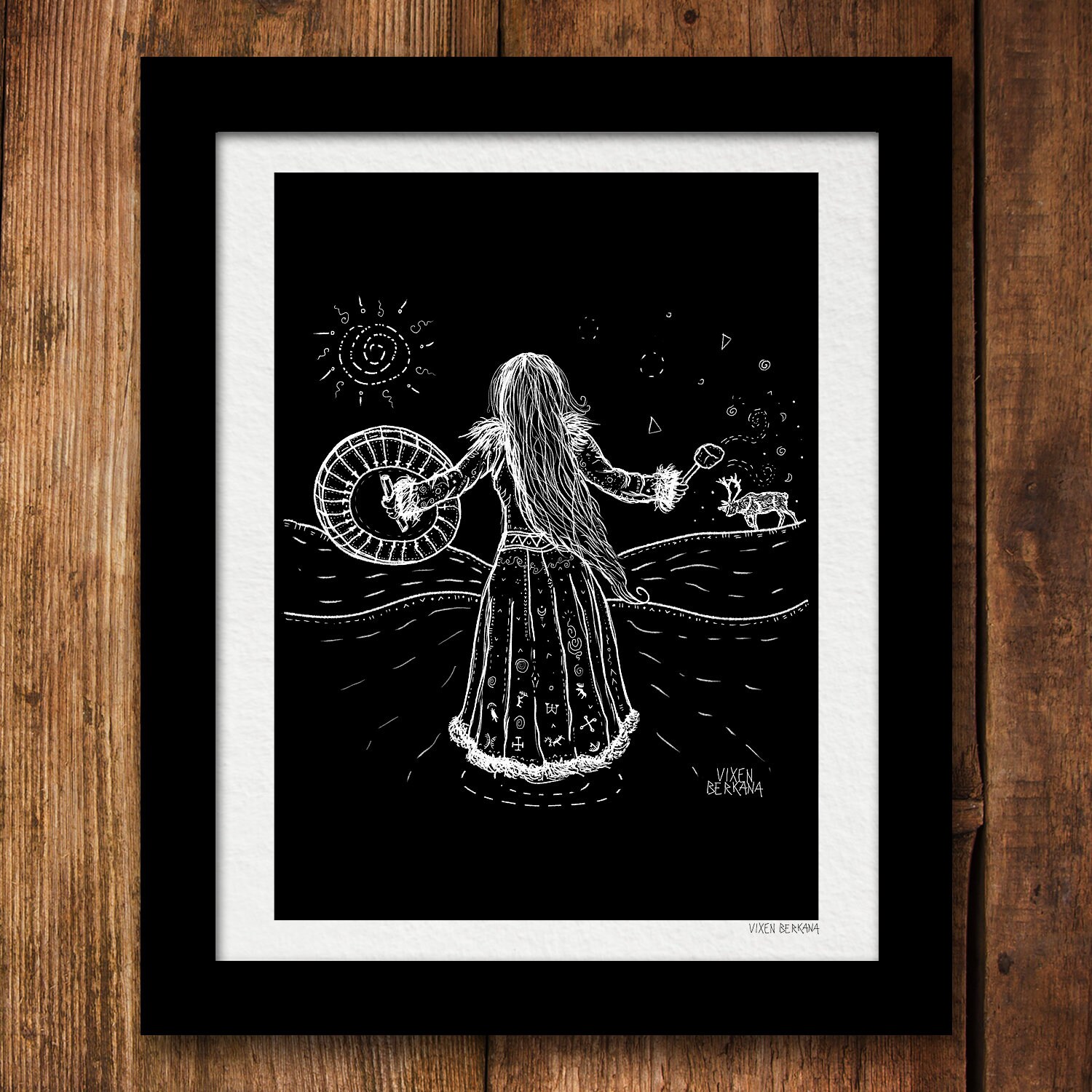 JOIK, Sami Shaman, Art Print, Nordic Decor - Etsy
