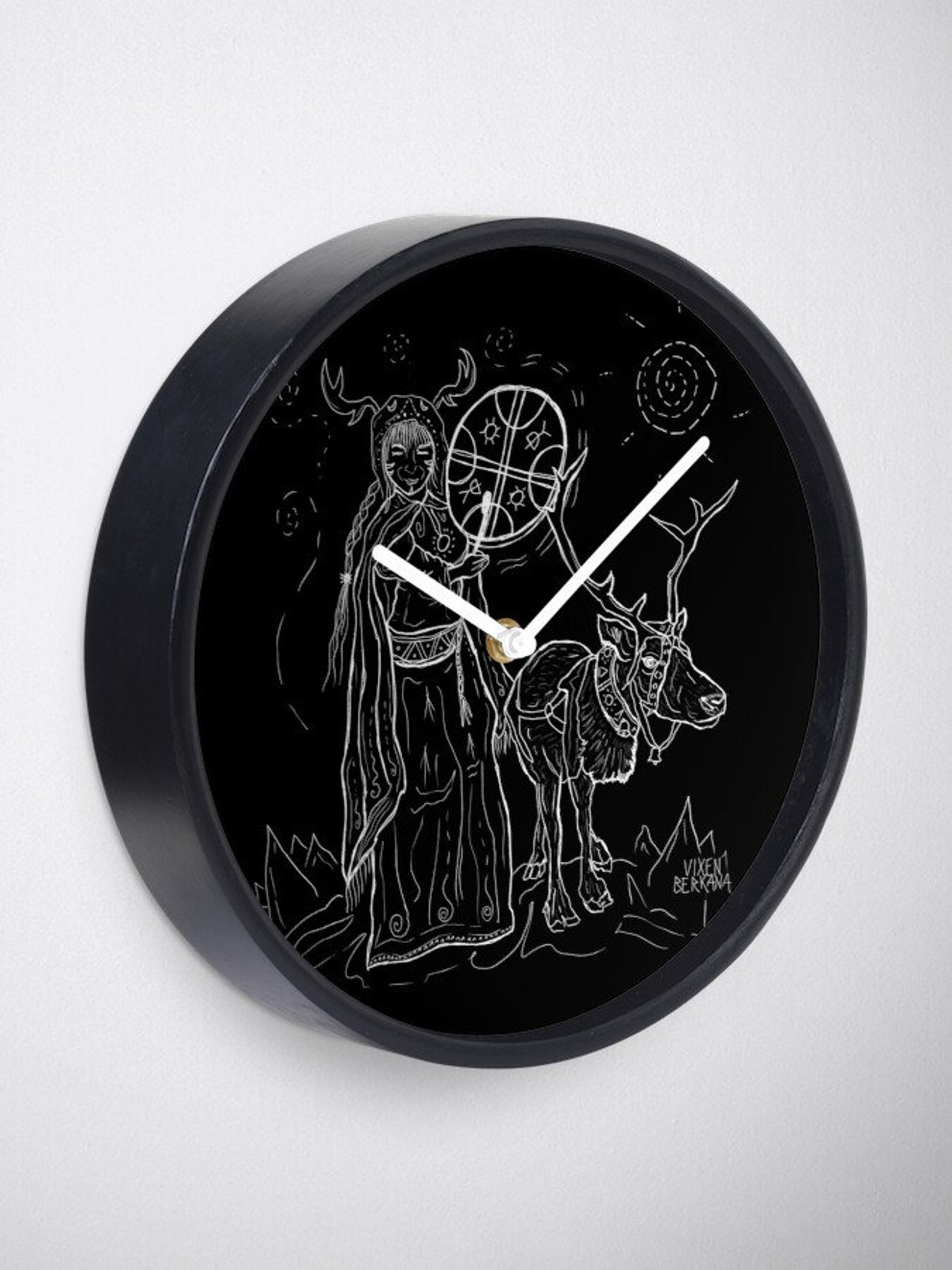 The NOAIDI Wall Clock Sami Shaman and Reindeer - Etsy