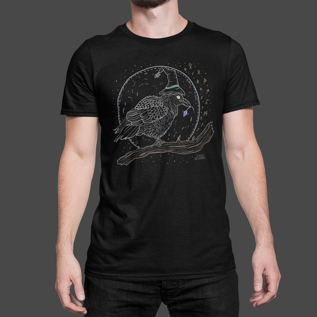 RAVEN NIGHT camiseta de cuervo, camisa de cuervo, camiseta unisex, ropa ...