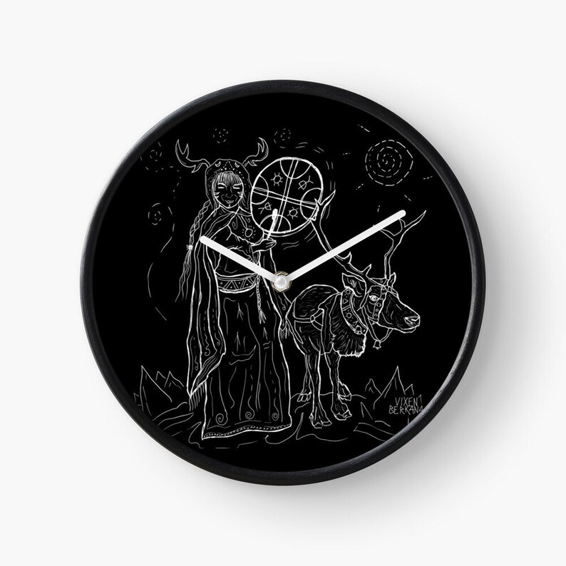The NOAIDI Wall Clock Sami Shaman and Reindeer - Etsy