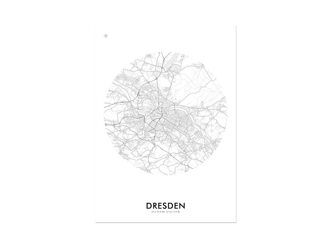 Poster Map of Dresden (approx. 21 X 30 Cm, A4), Poster, Dresden Poster ...