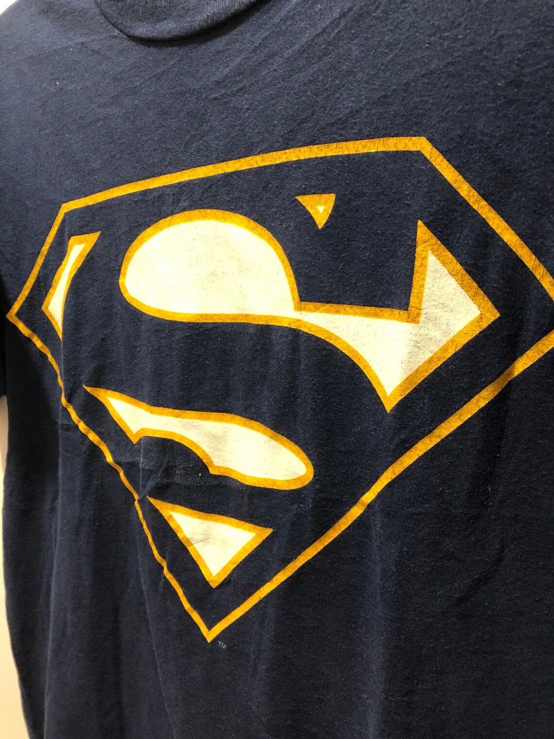 Rare vintage superman logo tshirt L size | Etsy