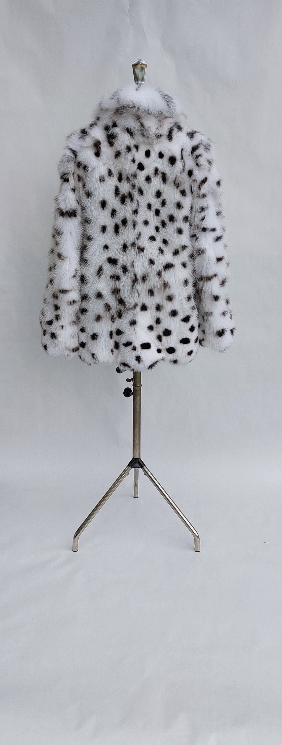 New Year/White spotted fox fur/fur jacket/real fur/fox fur/fur/white ...