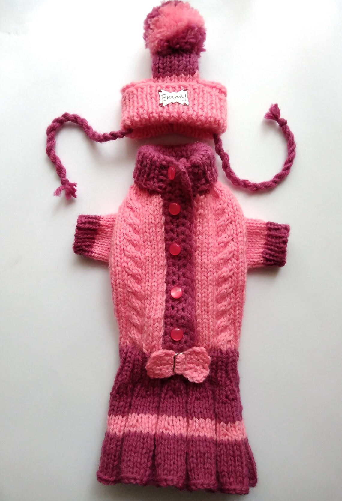 Handmade Dog Clothes Knitted Dress for Dogs Knitting Dog Set | Etsy