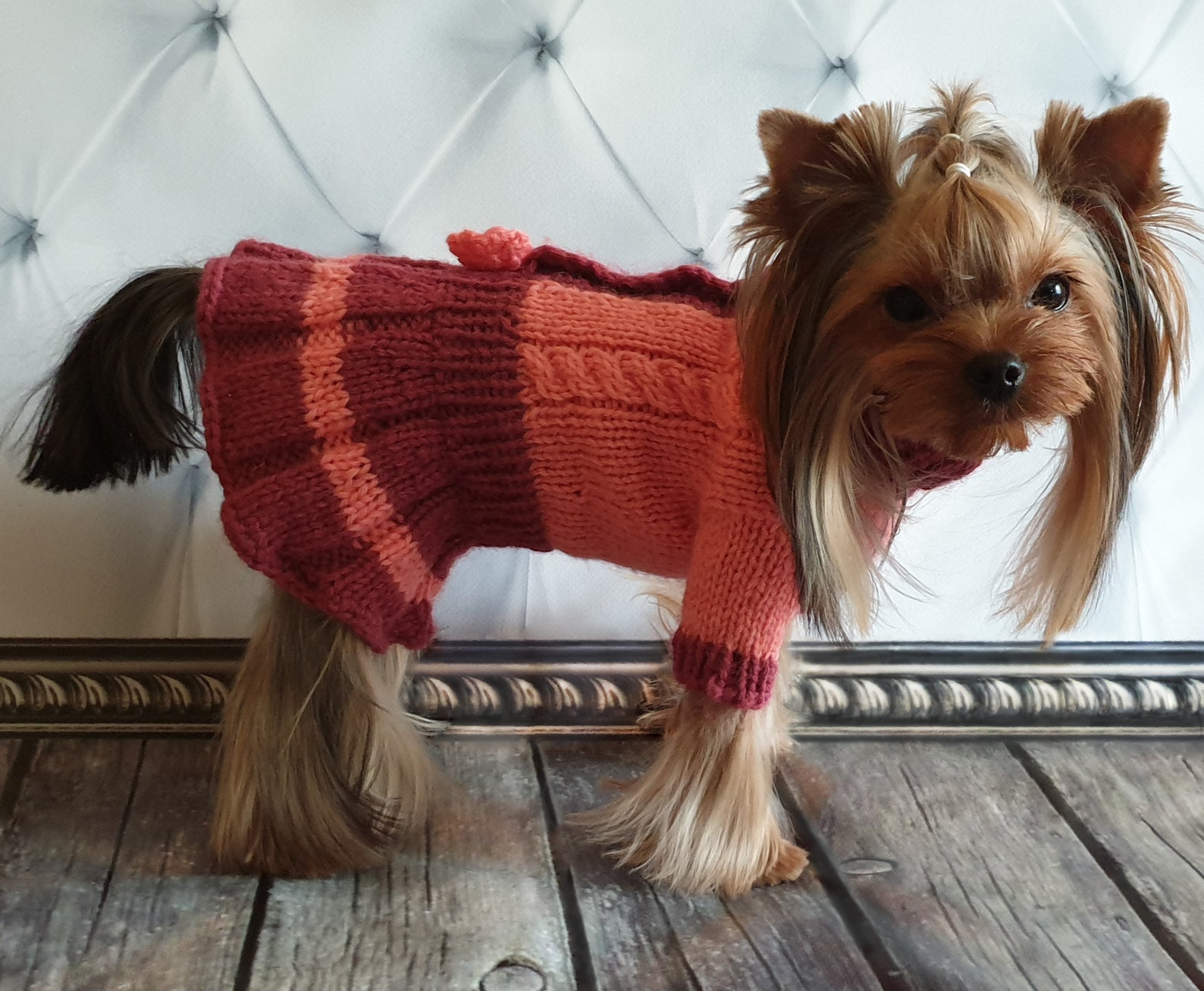 Handmade Dog Clothes Knitted Dress for Dogs Knitting Dog Set - Etsy