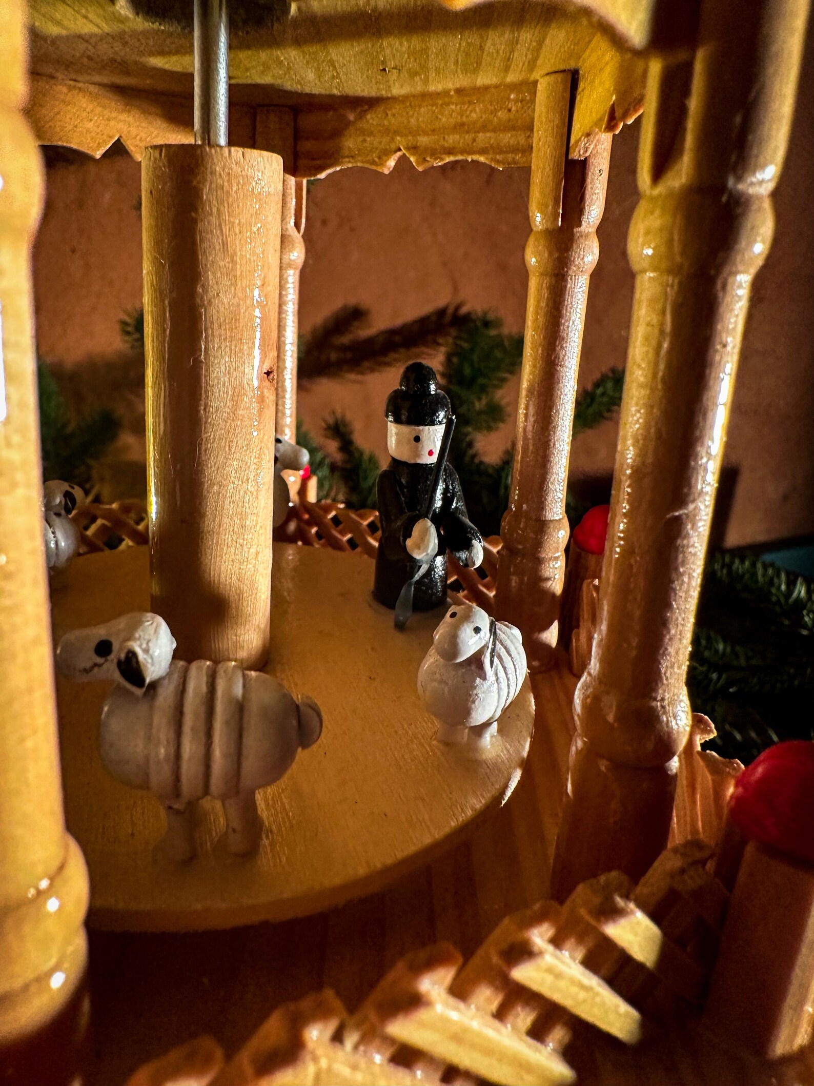 Vintage Christmas Pyramid Nativity Tiered Wooden Carousel - Etsy