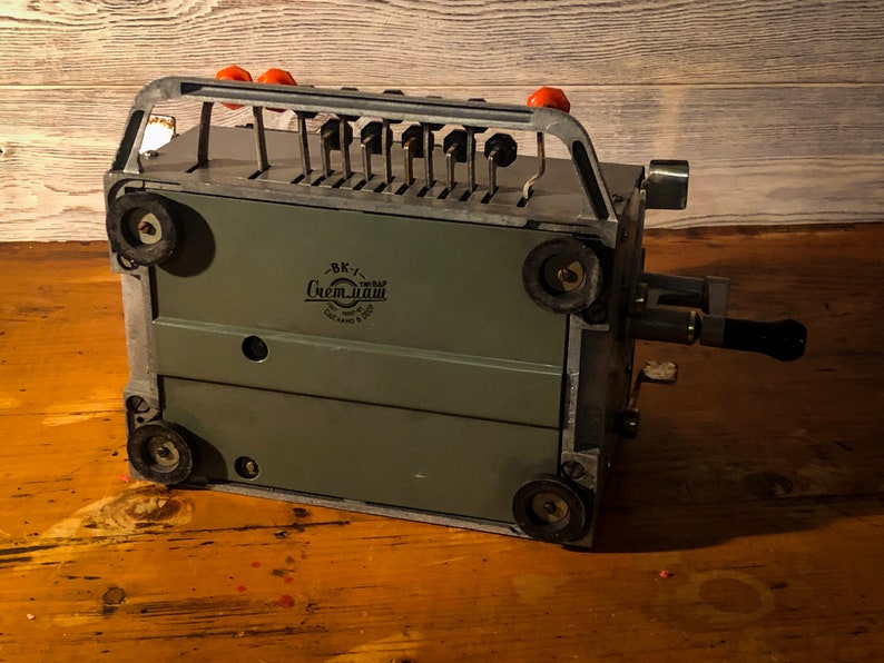 Vintage Soviet Mechanical Adding Machine Calculator Arithmometer VK-1 ...