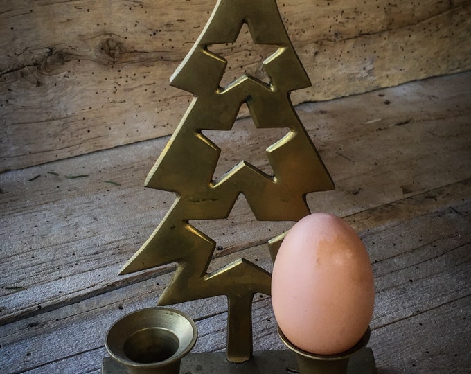 Vintage Brass Christmas Tree Candle Holder - Brass Holiday Decor - Etsy