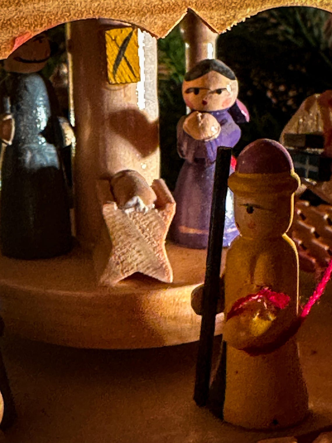 Vintage Christmas Pyramid Nativity Tiered Wooden Carousel - Etsy