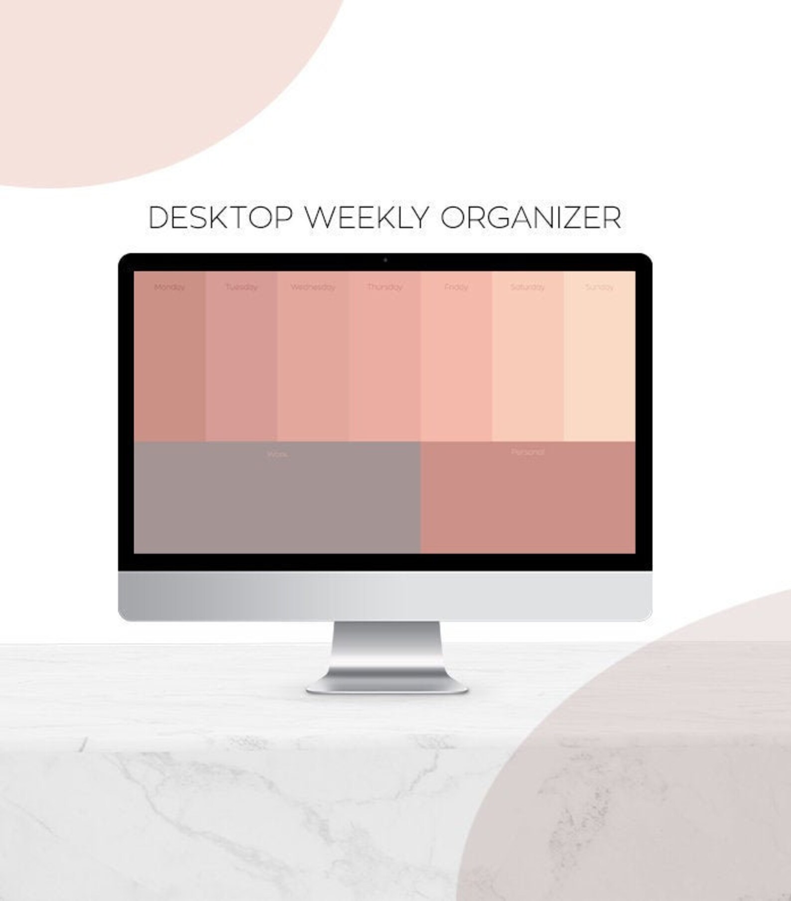 Weekly Desktop Background Blush Pink Desktop Wallpaper | Etsy