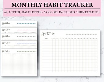 Weekly Planner Printable Instant Download Habit Tracker - Etsy