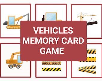 Vehicle Matching Game Printable - Etsy