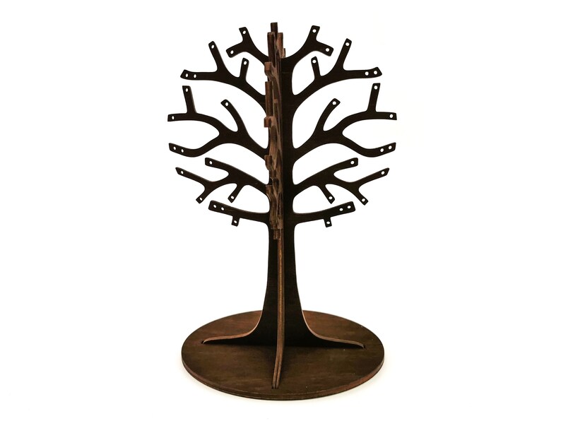 Jewelry Stand of Wood Earring Tree Holder 3D Jewelry Display - Etsy