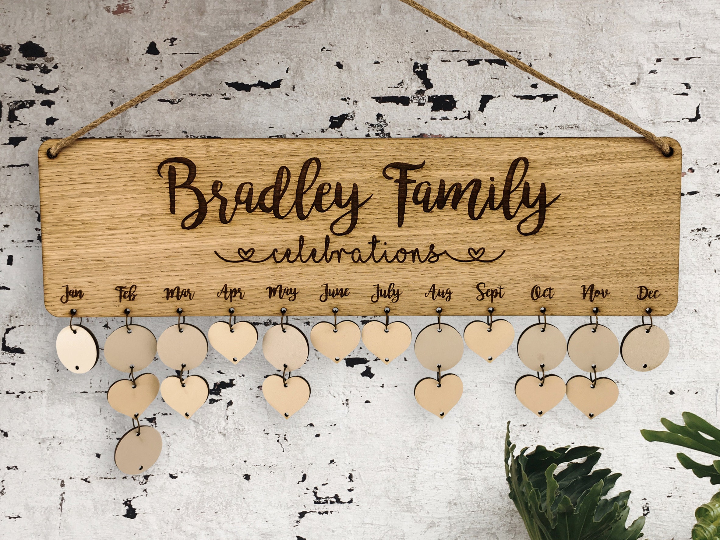 Wall Décor Wall Hangings Birthday Board Family Celebration Board ...