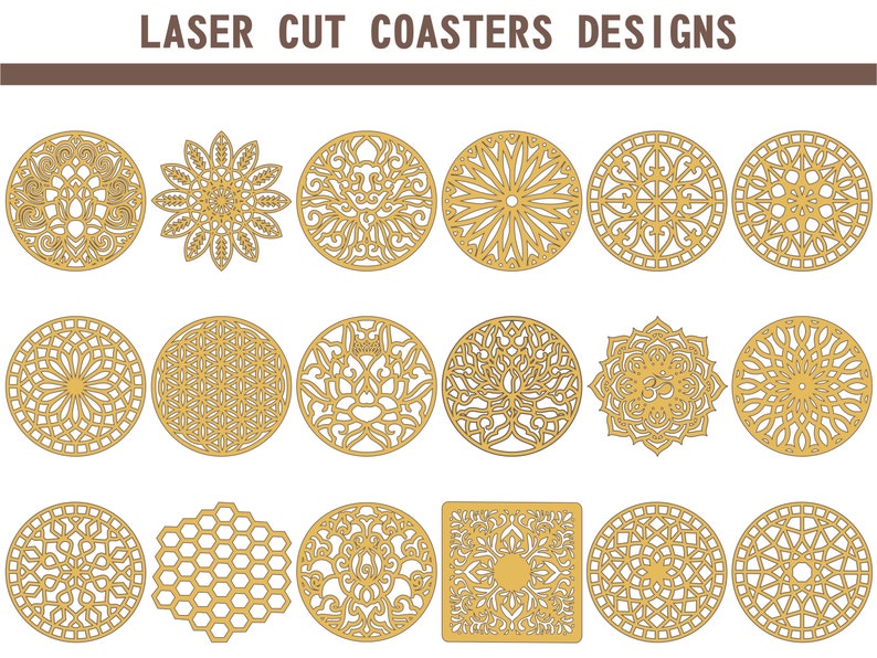 Floral Coasters Gift for Wedding Laser Cut Flower Coaster of - Etsy