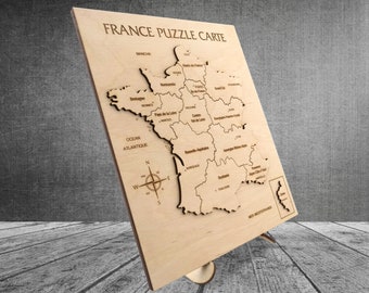 Wooden Map of France - Etsy UK