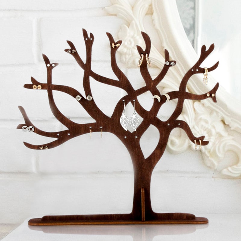 Wooden Jewelry Tree - Etsy Australia