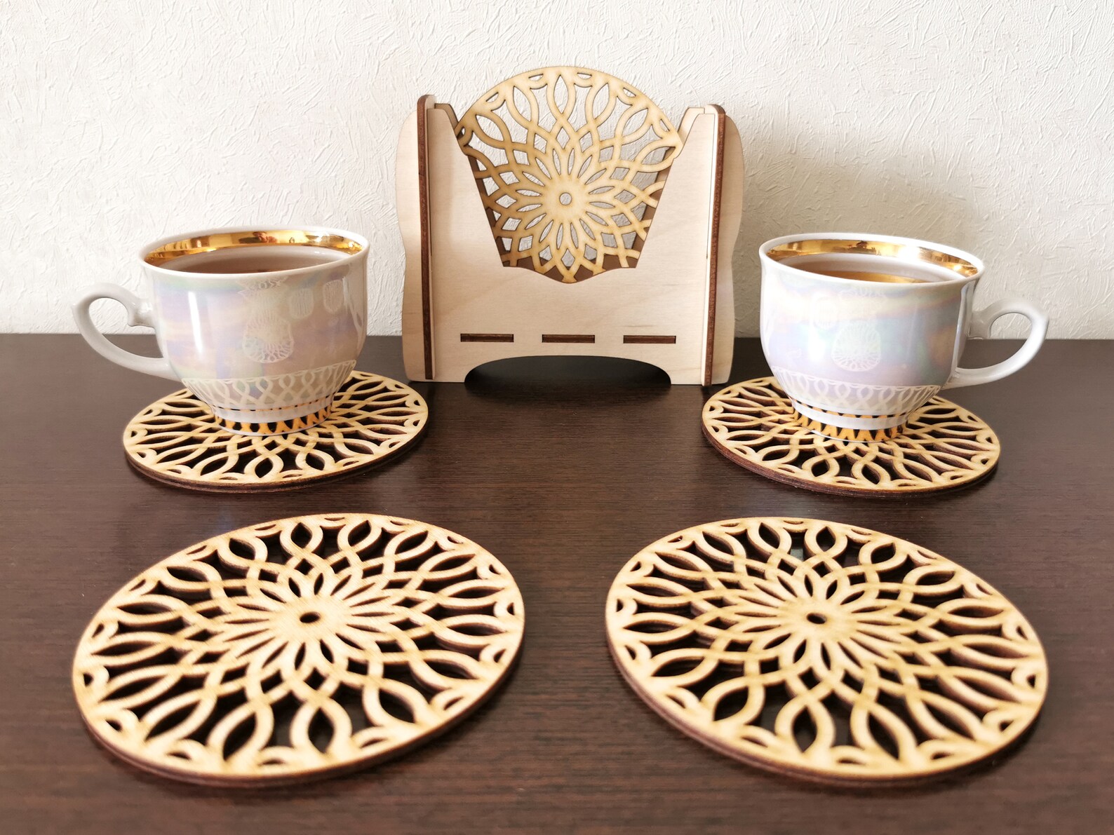 Cute Coasters With Holder Vintage Kitchenware Set of 4 - Etsy