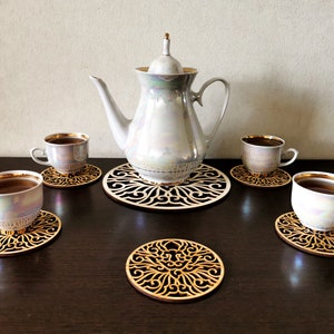 Floral Coasters Gift for Wedding Laser Cut Flower Coaster of - Etsy