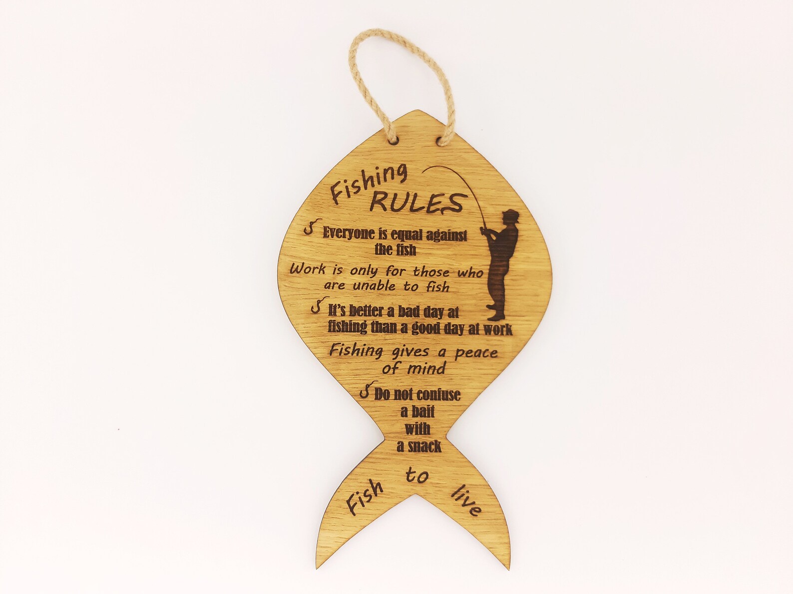 Fish wall art fishing sign Wooden fishing rules Rustic cabin | Etsy