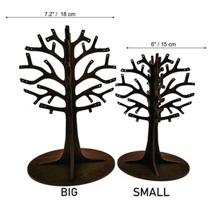 Jewelry Stand of Wood Earring Tree Holder 3D Jewelry Display - Etsy