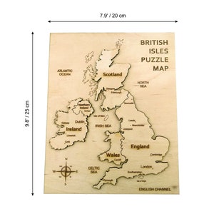 Great British Map Wooden Puzzle Laser Cut Personalized - Etsy