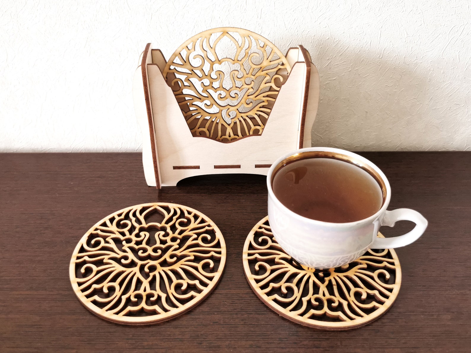 Floral Coasters Gift for Wedding Laser Cut Flower Coaster of - Etsy