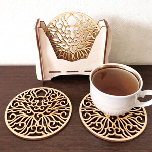 Floral Coasters Gift for Wedding Laser Cut Flower Coaster of - Etsy