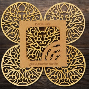 Floral Coasters Gift for Wedding Laser Cut Flower Coaster of - Etsy