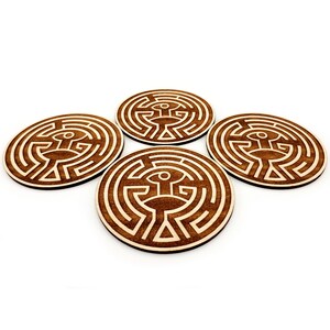 Westworld Maze Engraved Coaster of Wood, Kitchen Placemat Kits Set of 4 ...