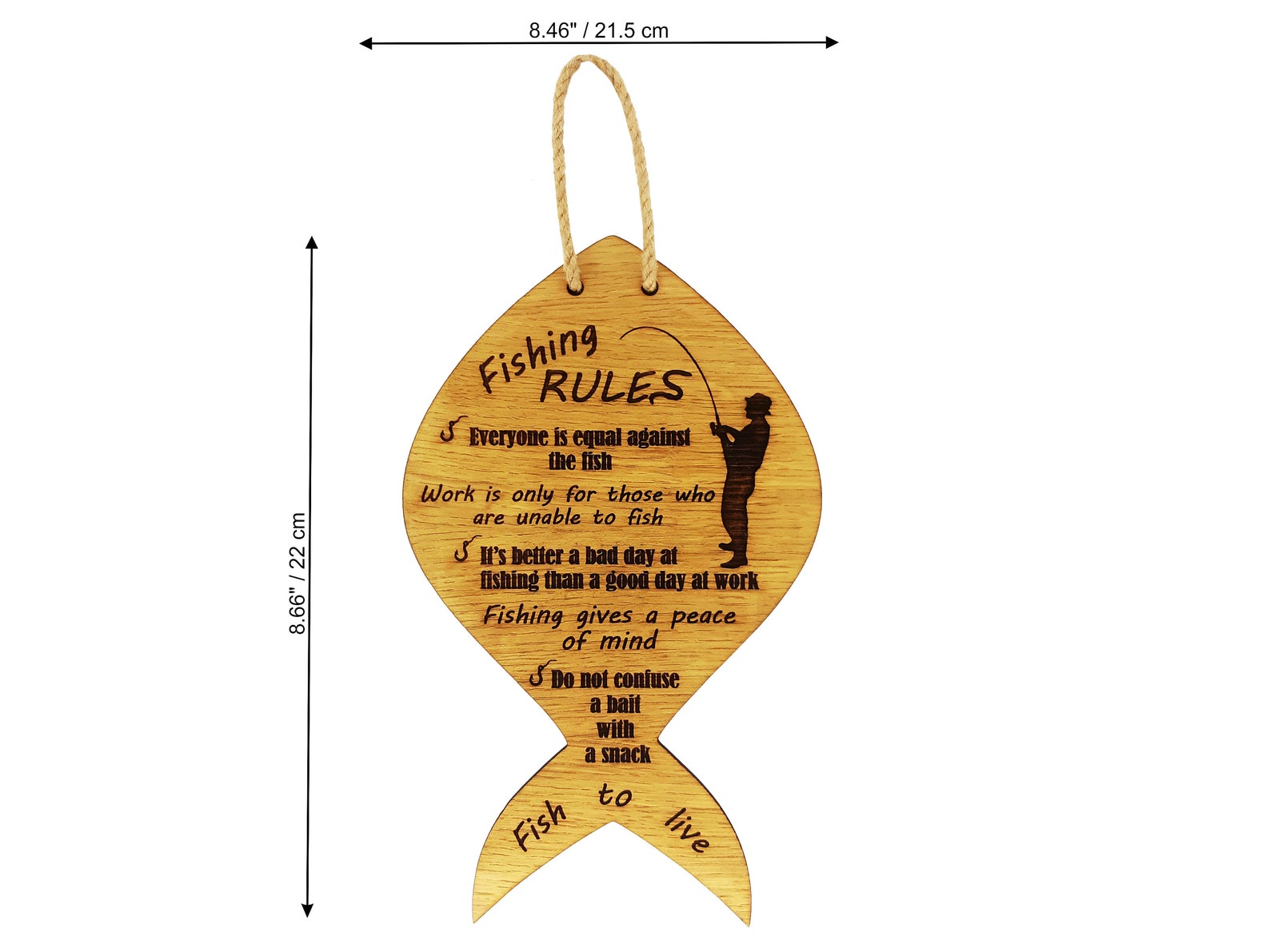 Fishing Rules Sign of Wood Rustic Cabin Decor Engraved Fish - Etsy