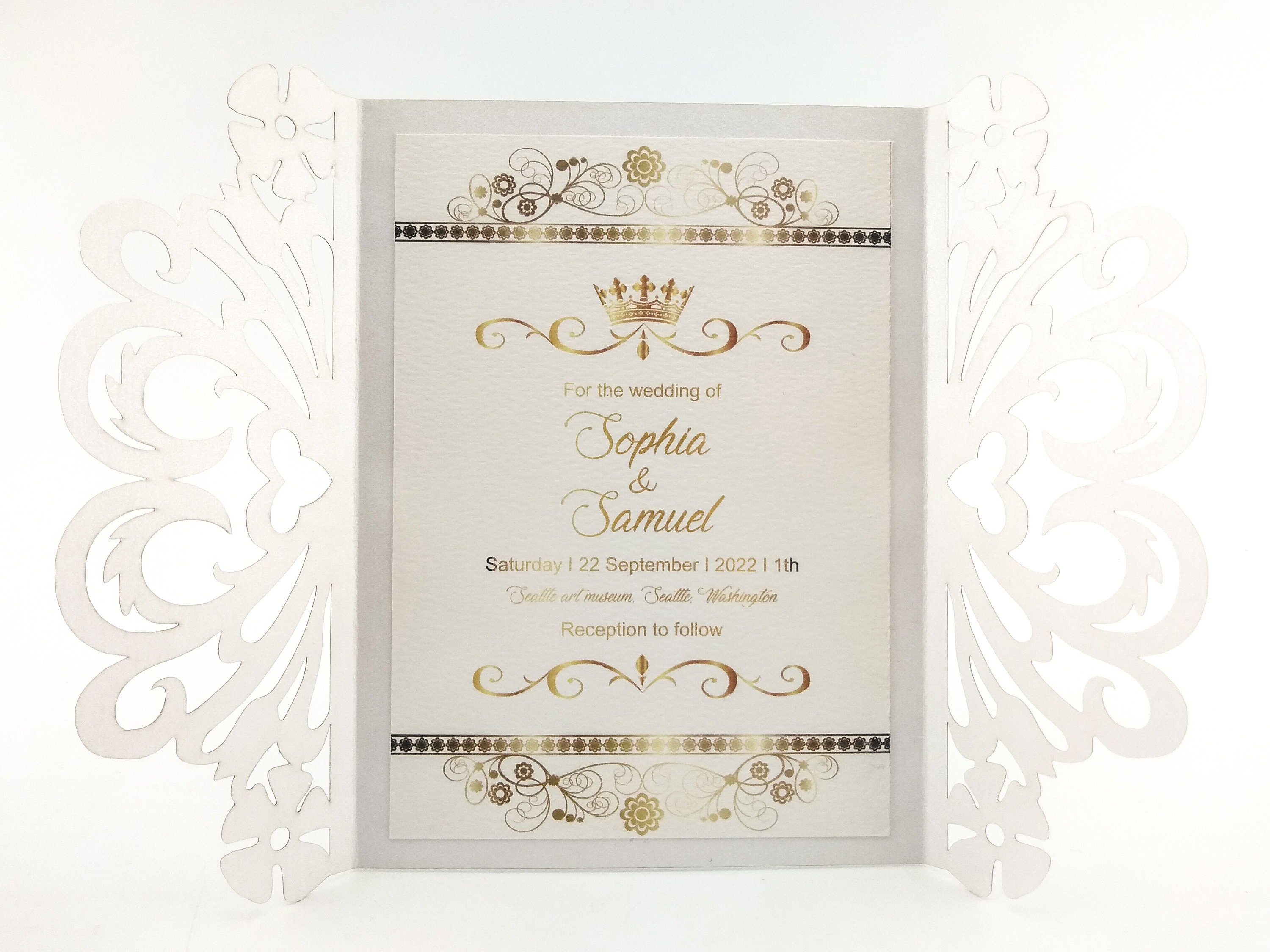 Elegant Wedding Invitation Custom Invitation Personalized | Etsy