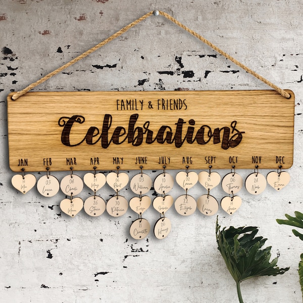 Family Friends Sign Dates - Etsy