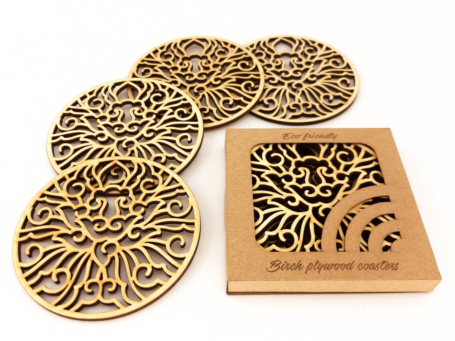 Floral Coasters Gift for Wedding Laser Cut Flower Coaster of - Etsy