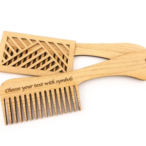 Custom Engraved Hair Comb of Wood Personalized Wide Tooth - Etsy