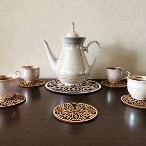 Floral Coasters Gift for Wedding Laser Cut Flower Coaster of - Etsy